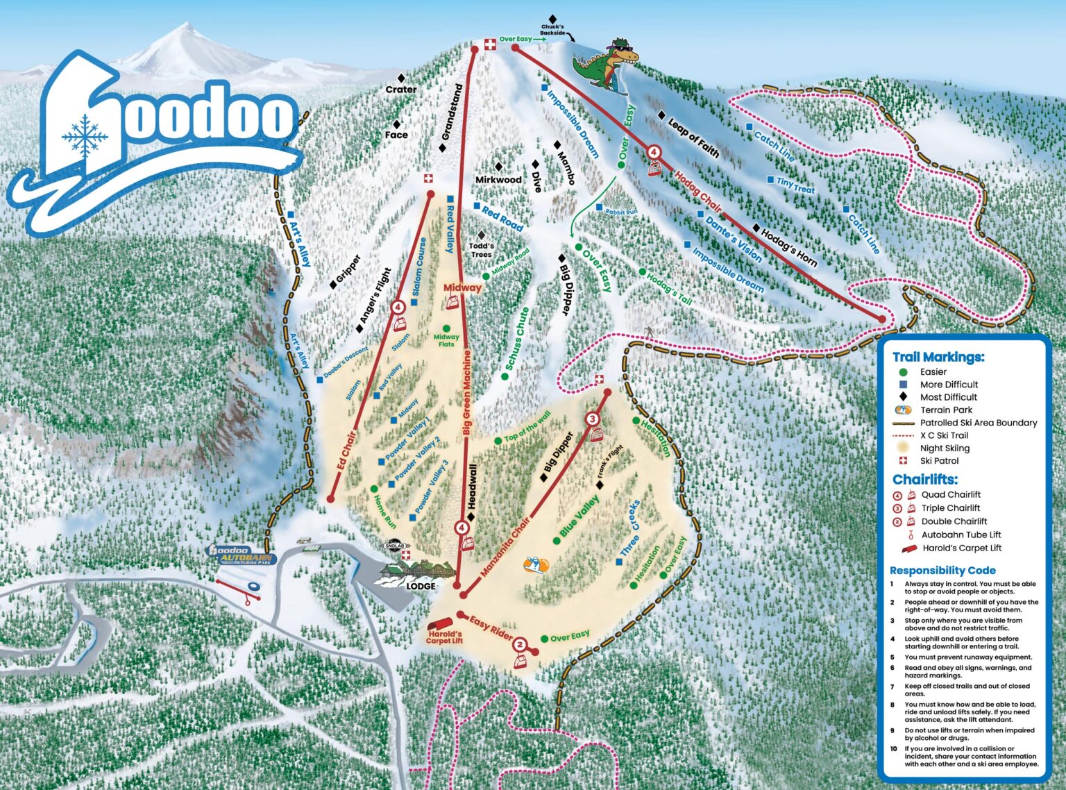 Trail Map - Hoodoo Ski Area
