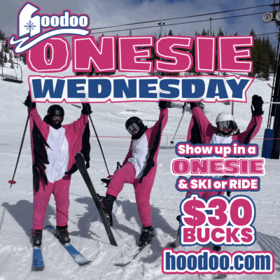 Onesie Wednesday - Hoodoo Ski Area